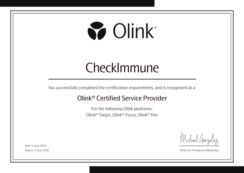 Olink Proteomics — CheckImmune: Added-value for your clinical development